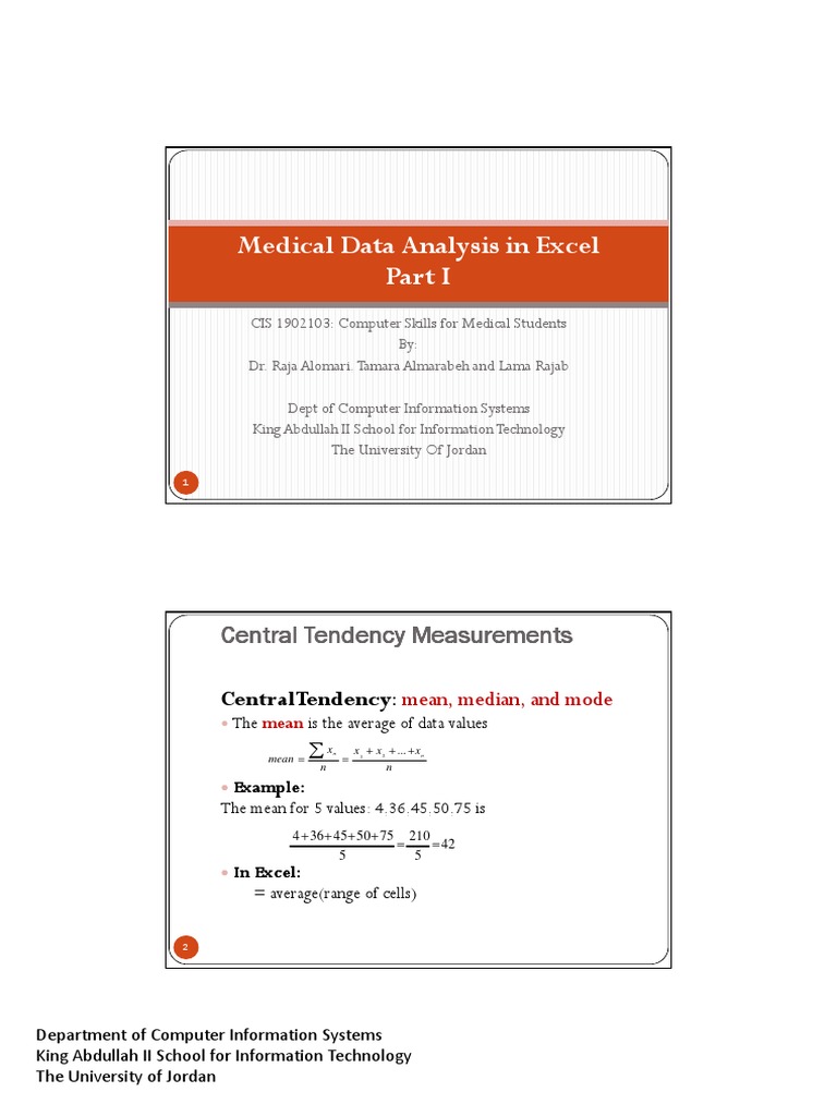 Medical Data Analysis in Excel | PDF | Sensitivity And Specificity ...