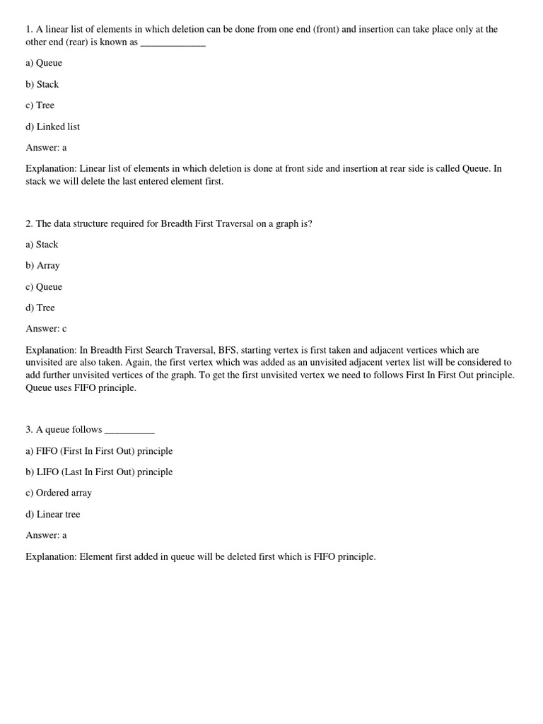 QUEUE | PDF | Queue (Abstract Data Type) | Array Data Structure