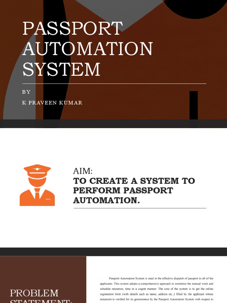 Passport Automation System | PDF