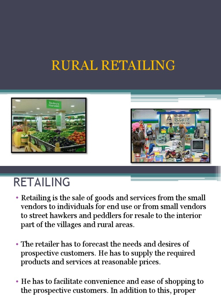 Rural Retailing | PDF | Retail | Market (Economics)
