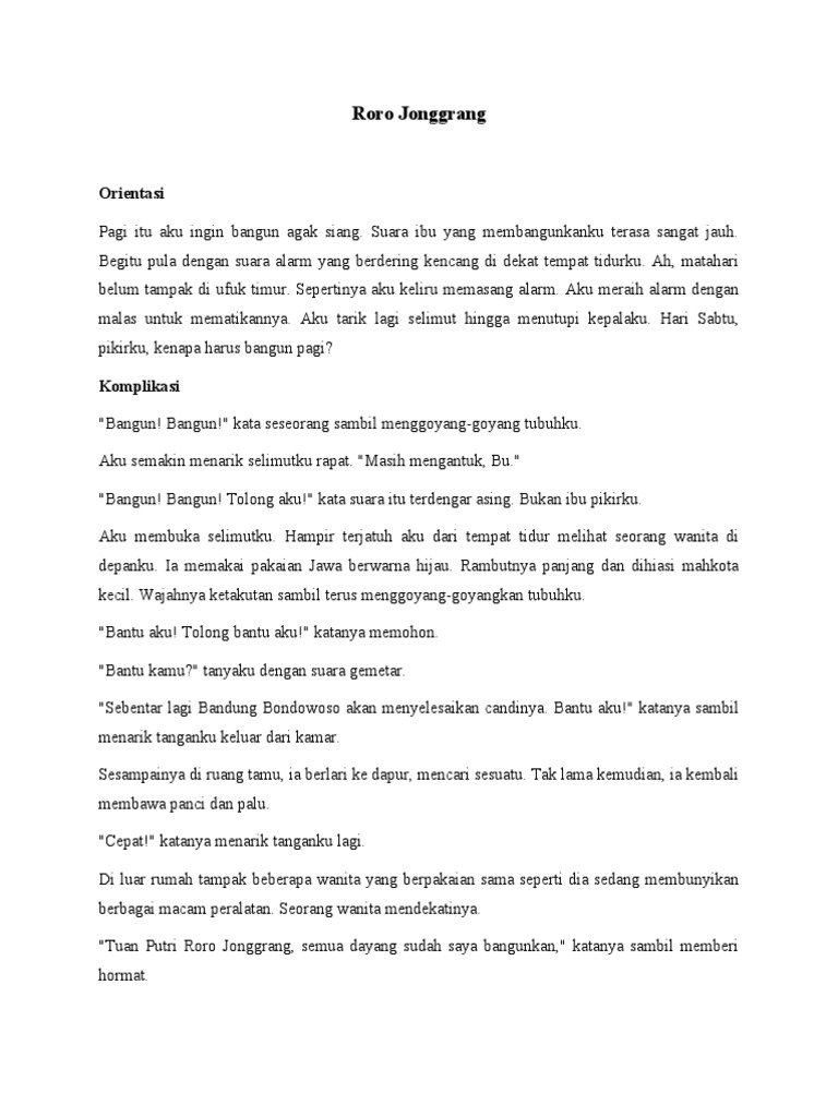 Roro Jonggrang & Jubah Merah | PDF | Fiksi Misteri, Thriller ...