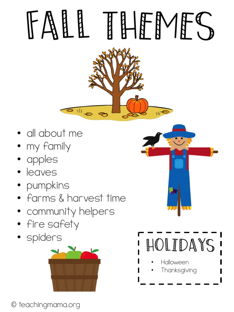 Preschool Themes Printable | PDF