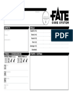 Fate Core Character Sheet | PDF