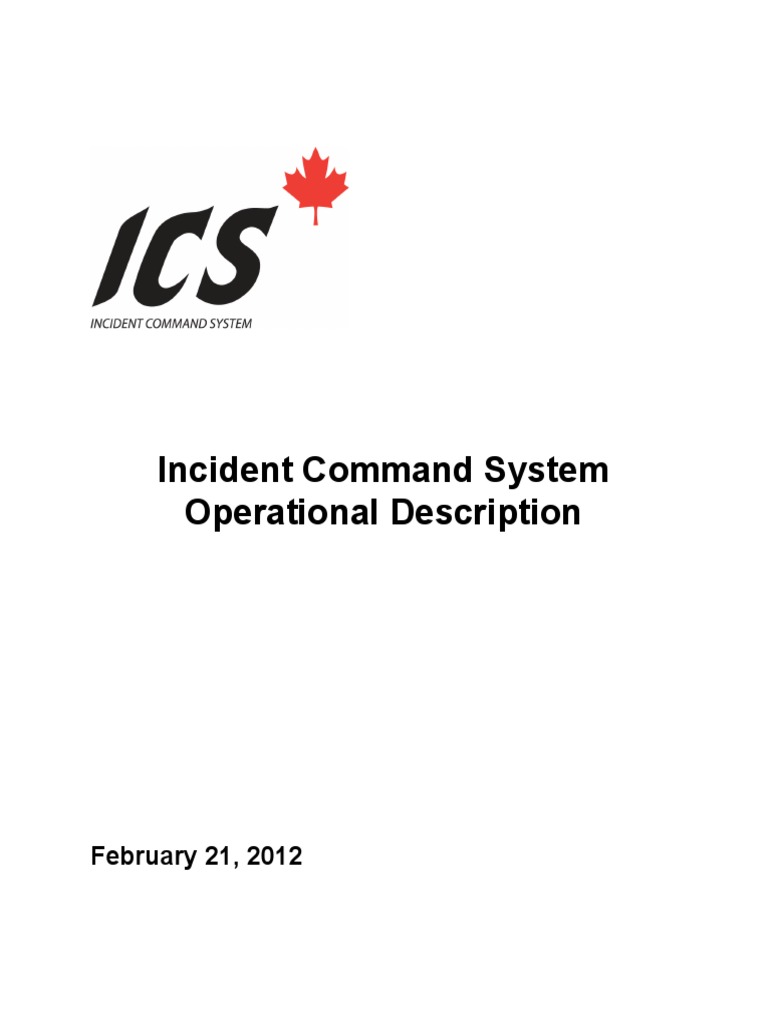 ICS OPS Description2012 | PDF | Incident Command System | Incident ...