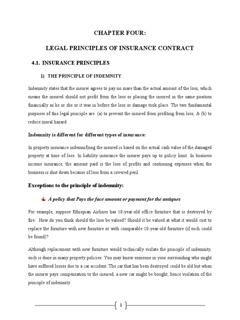 Chapter 4 Legal Principles of Insurance Contract | PDF | Insurance ...