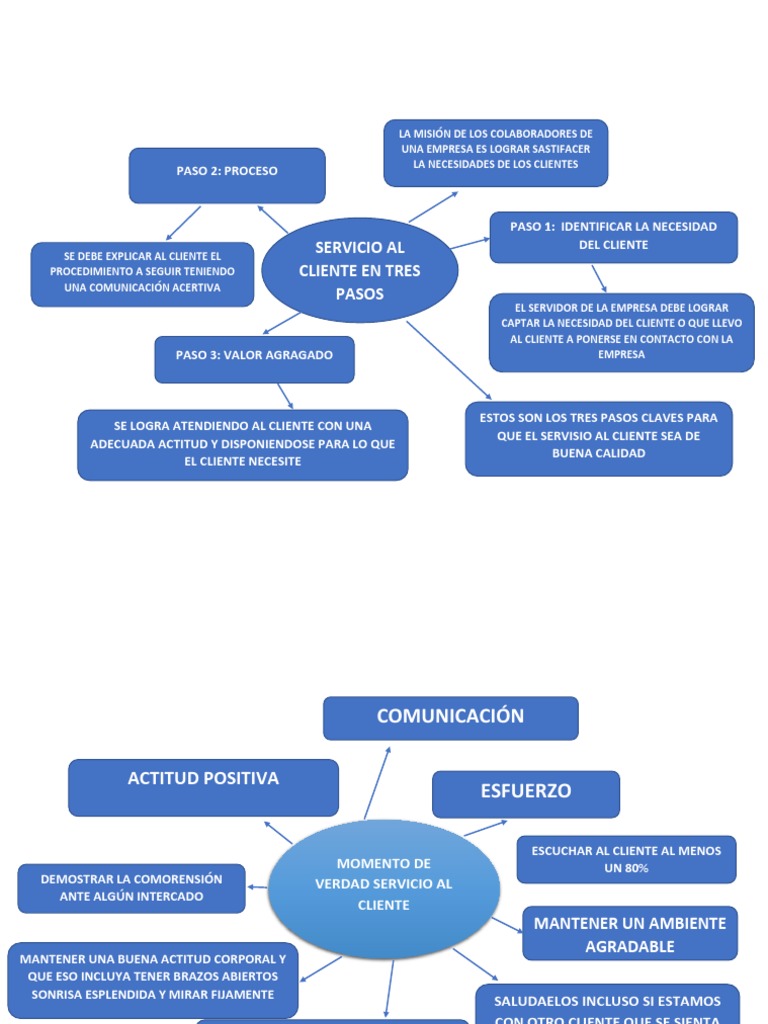 Mapa Conceptual Servicio Al Cliente en Pasos | PDF