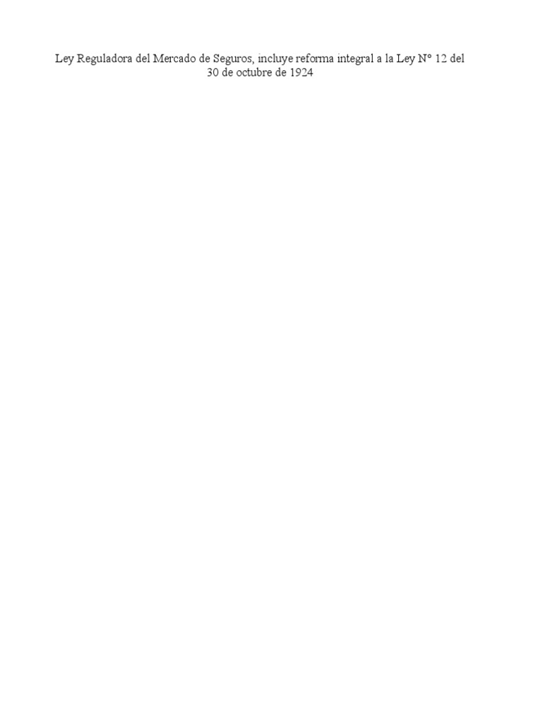 Ley Reguladora Del Mercado de Seguros No. 8653 | PDF | Seguro | Póliza ...