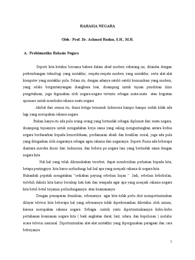 Rahasia Negara | PDF