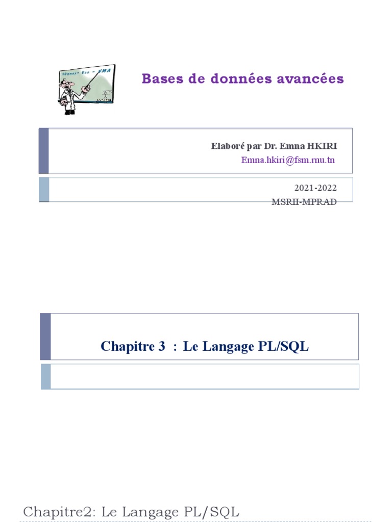 Bda2 PLSQL | PDF | Structure de contrôle | SQL Bda2 PLSQL | PDF | Structure de contrôle | SQL