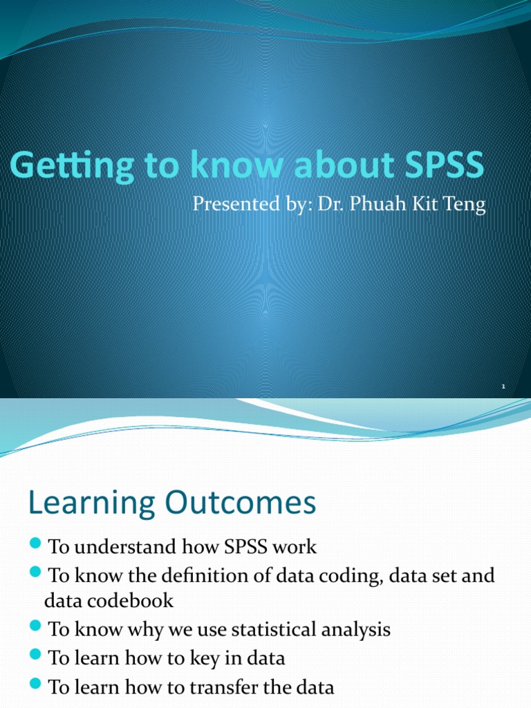 1 Getting To Know About SPSS | PDF | Spss | Data Set