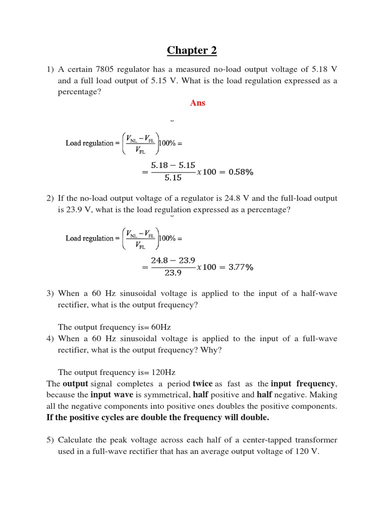 Assignment 2 (Answer) | PDF | Rectifier | Power Supply