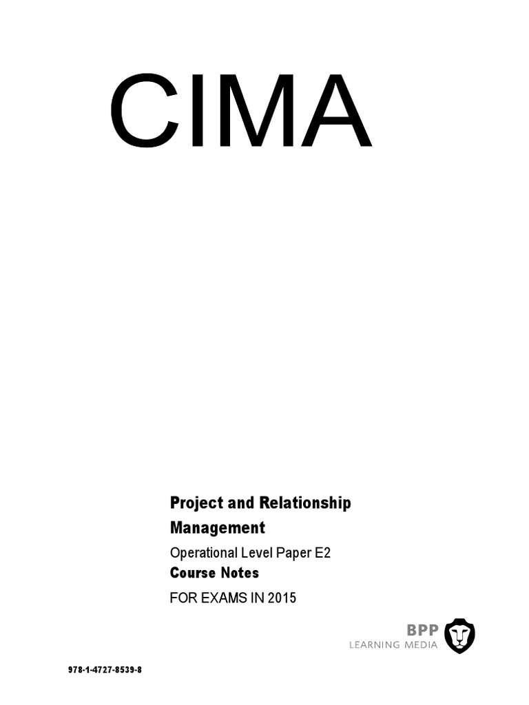 CIMA E2 BPP Study Notes | PDF | Business