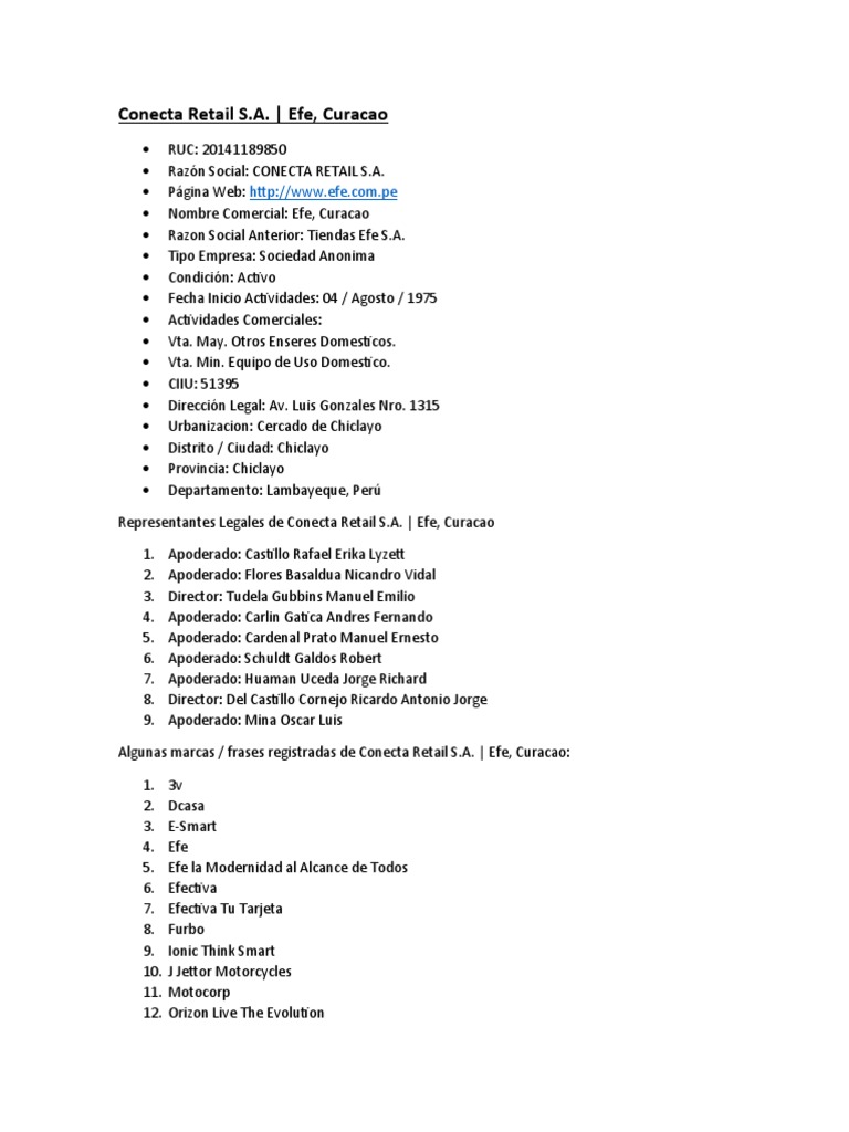 Conecta Retail S | PDF | Análisis FODA | Economias