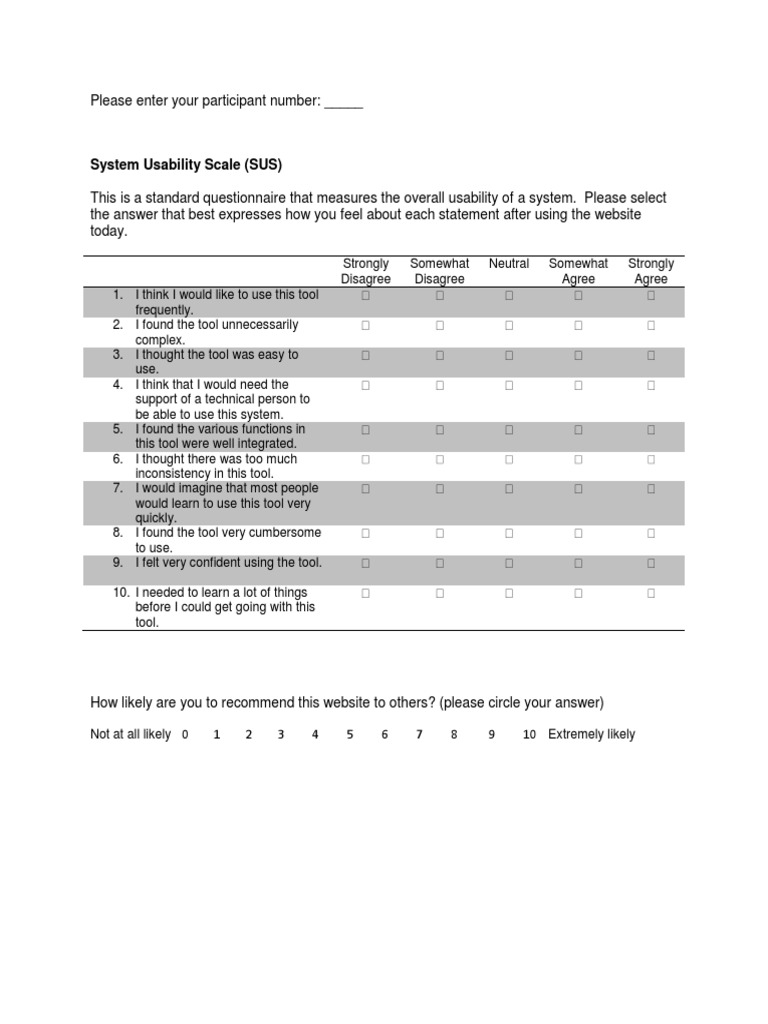 System Usability Scale | PDF