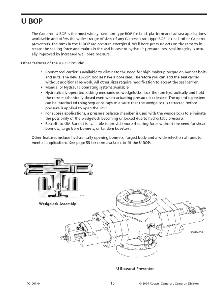 Cameron - Type U BOP | PDF | Computers