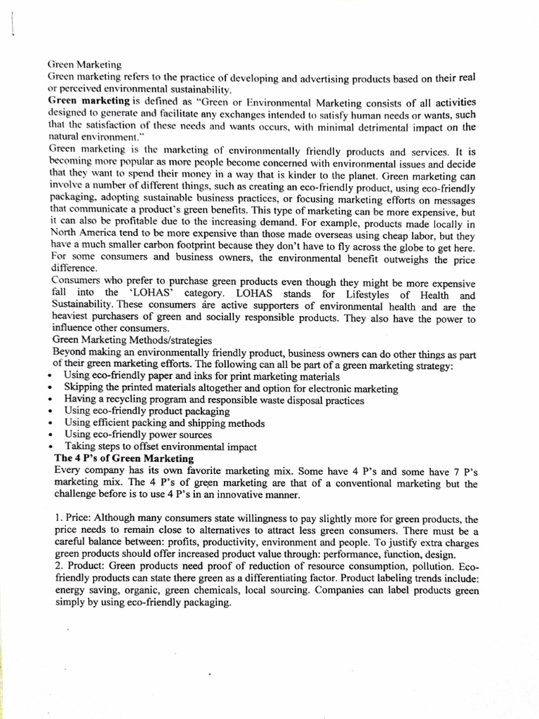 The Four P's of Green Marketing: A Comprehensive Guide to Developing an ...