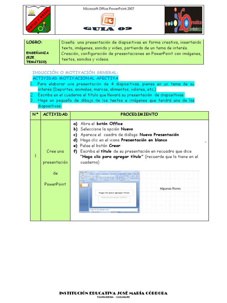 Guía 2 de Power Point | PDF | Microsoft PowerPoint | Informática