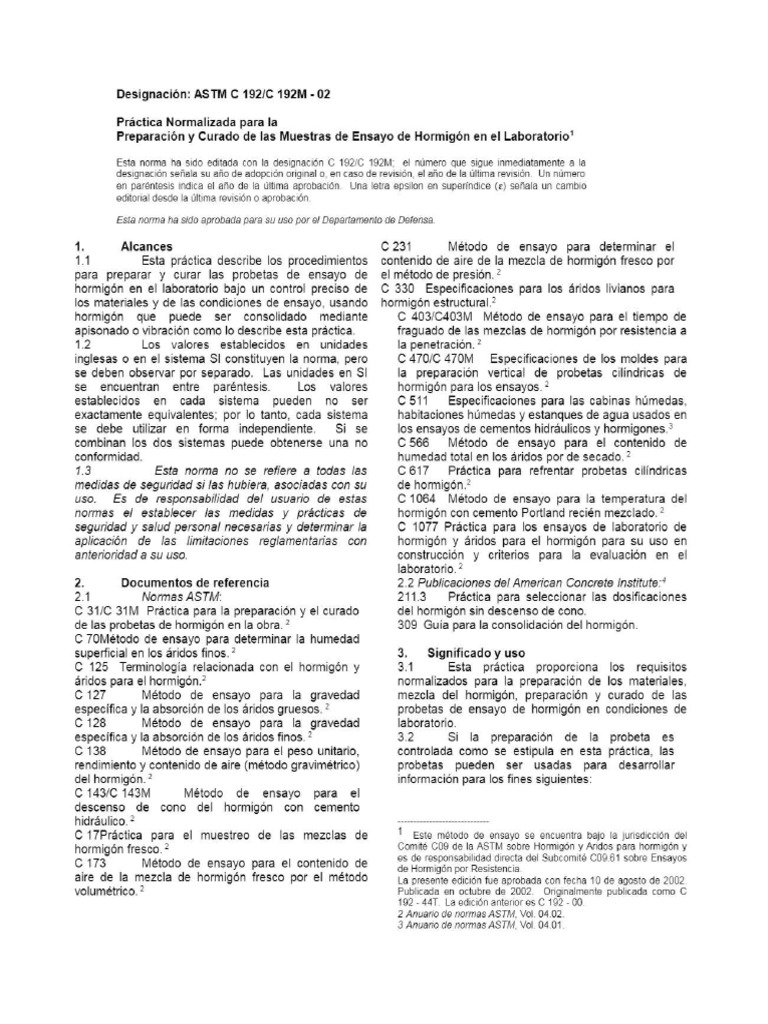 Astm C 192 | PDF