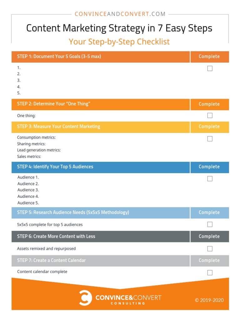 7 Step Content Marketing Strategy | PDF | Career & Growth | Business