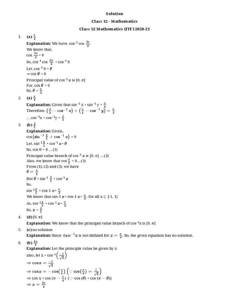( Cos Cos : Explanation: We Have, Cos | PDF | Trigonometric Functions ...
