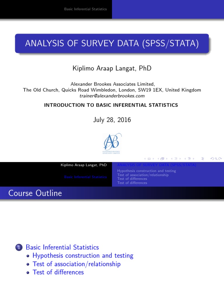 Survey Data Analysis Day 4 | PDF | Statistical Hypothesis Testing ...