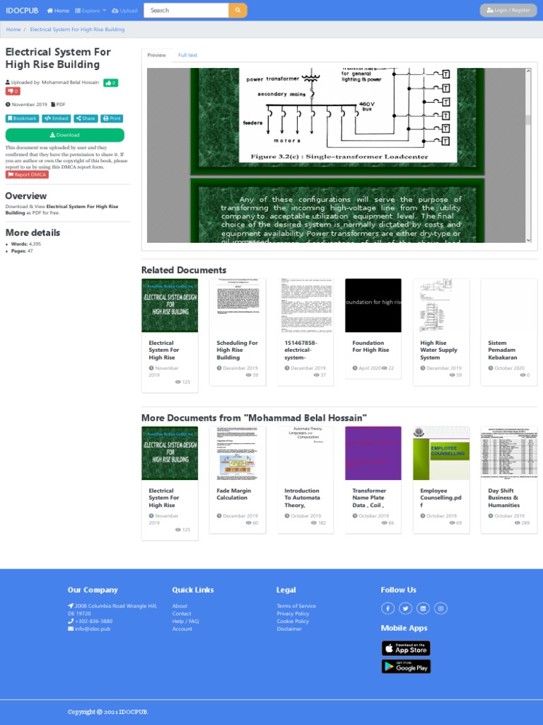 Electrical System For High Rise Building (D49o5yyzp649) | PDF ...