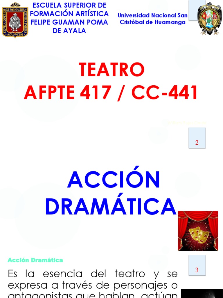 Acción Dramática: Esencia y Niveles del Teatro | PDF