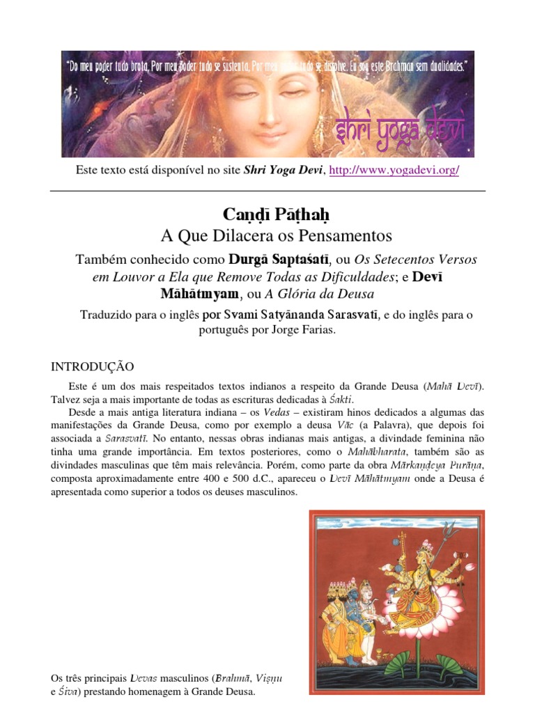 Chandi Path Portugues Introd | PDF | Devi | Kali