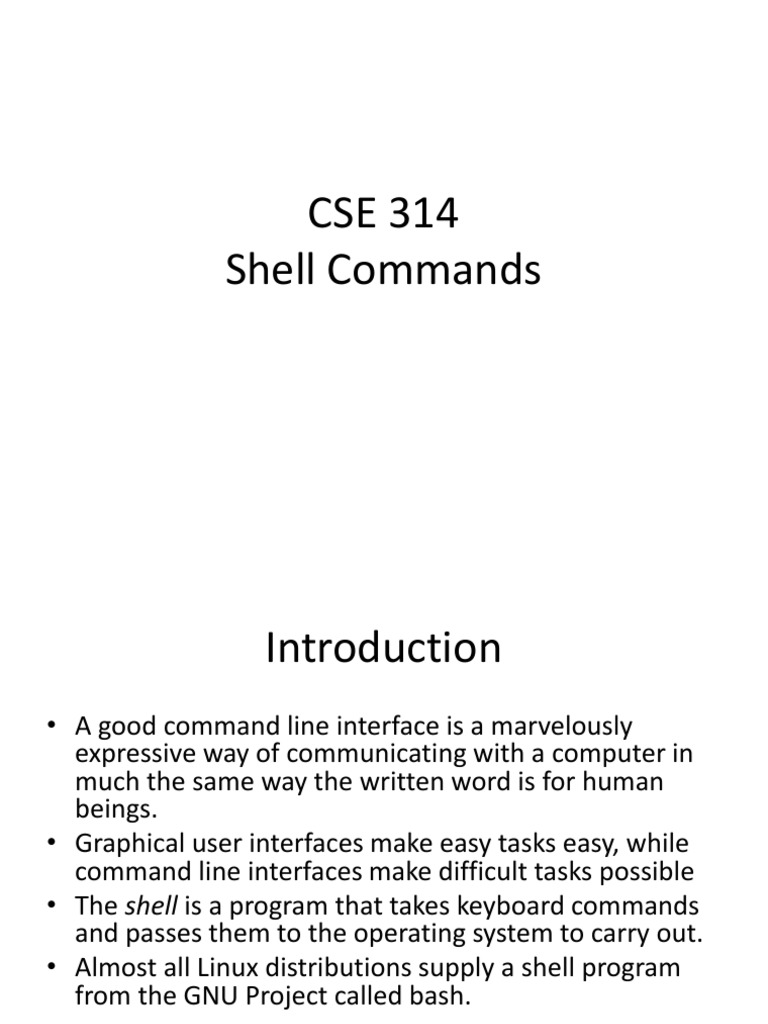 Shell Commands PDF Software Unix