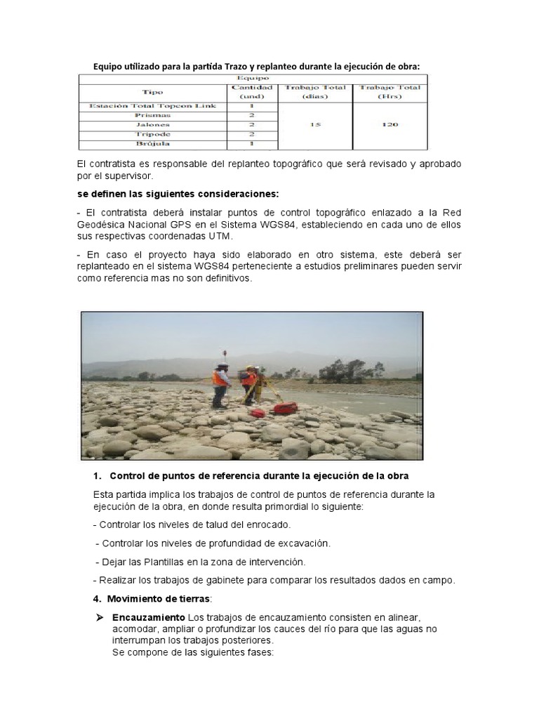 Construcción de Muro Enrocado | PDF | Topografía | Fundación (Ingeniería)