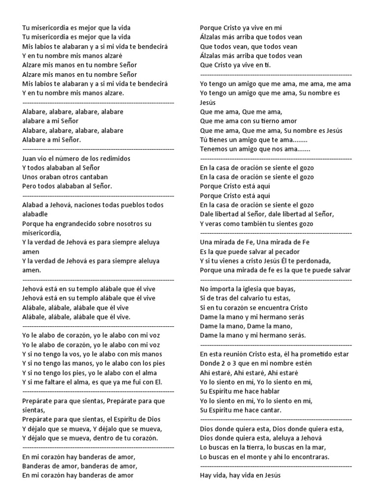 Cadena de Coritos | PDF | Cristo (título) | Oración