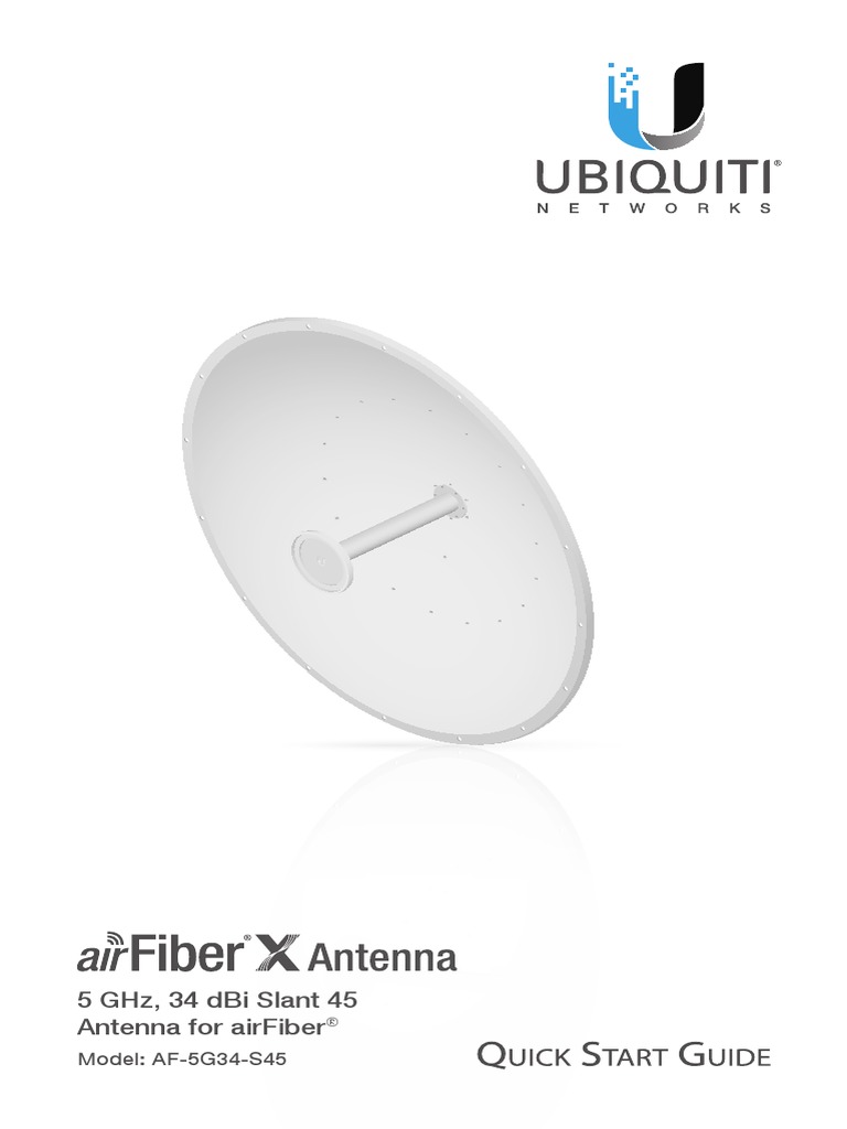 Airfiber AF-5G34-S45 QSG | PDF | Electrical Connector | Nut (Hardware)