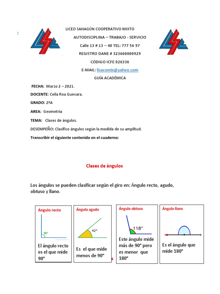 # 11 - Clases de Ángulos | PDF