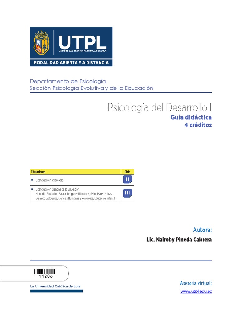 06 Guía Psicología Del Desarrollo I | PDF | Sicología | Aprendizaje