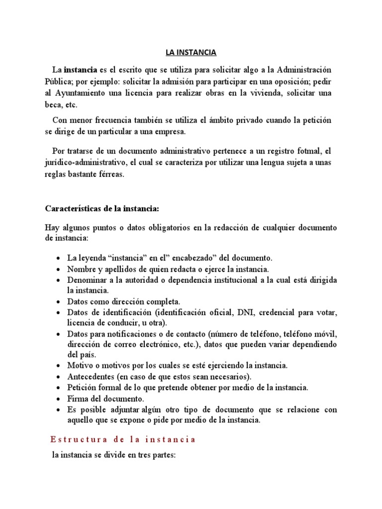 La Instancia | PDF | Derecho