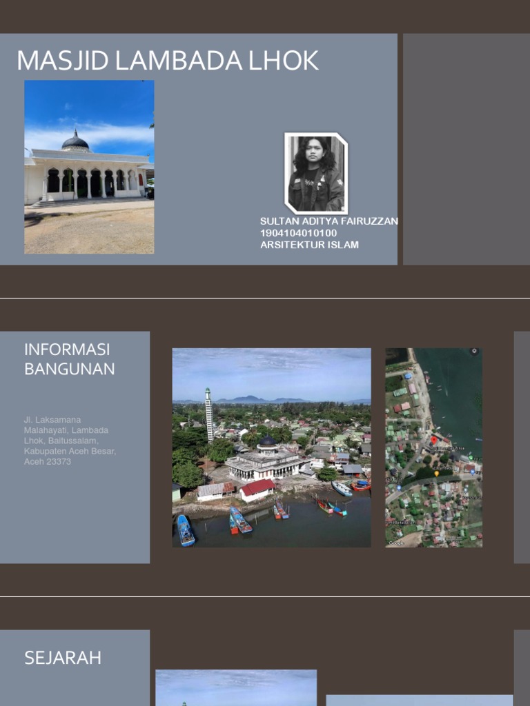 Masjid Lambada Lhok: Sultan Aditya Fairuzzan 1904104010100 Arsitektur Islam | PDF