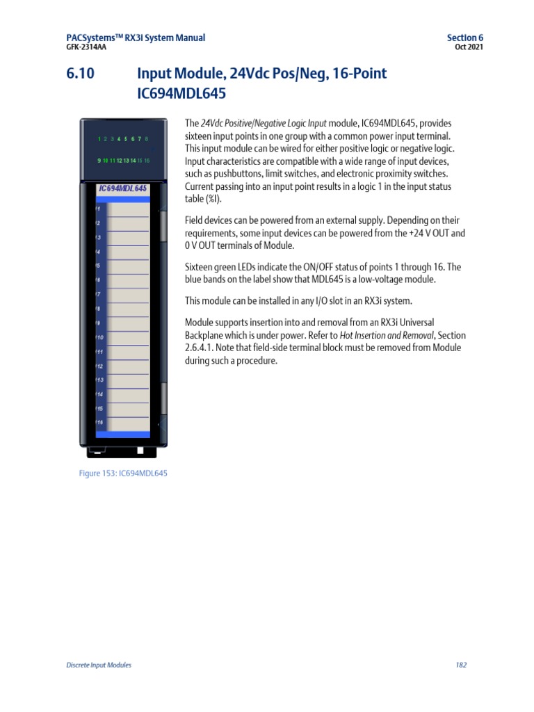 IC694MDL645 | PDF | Power Supply | Electronics