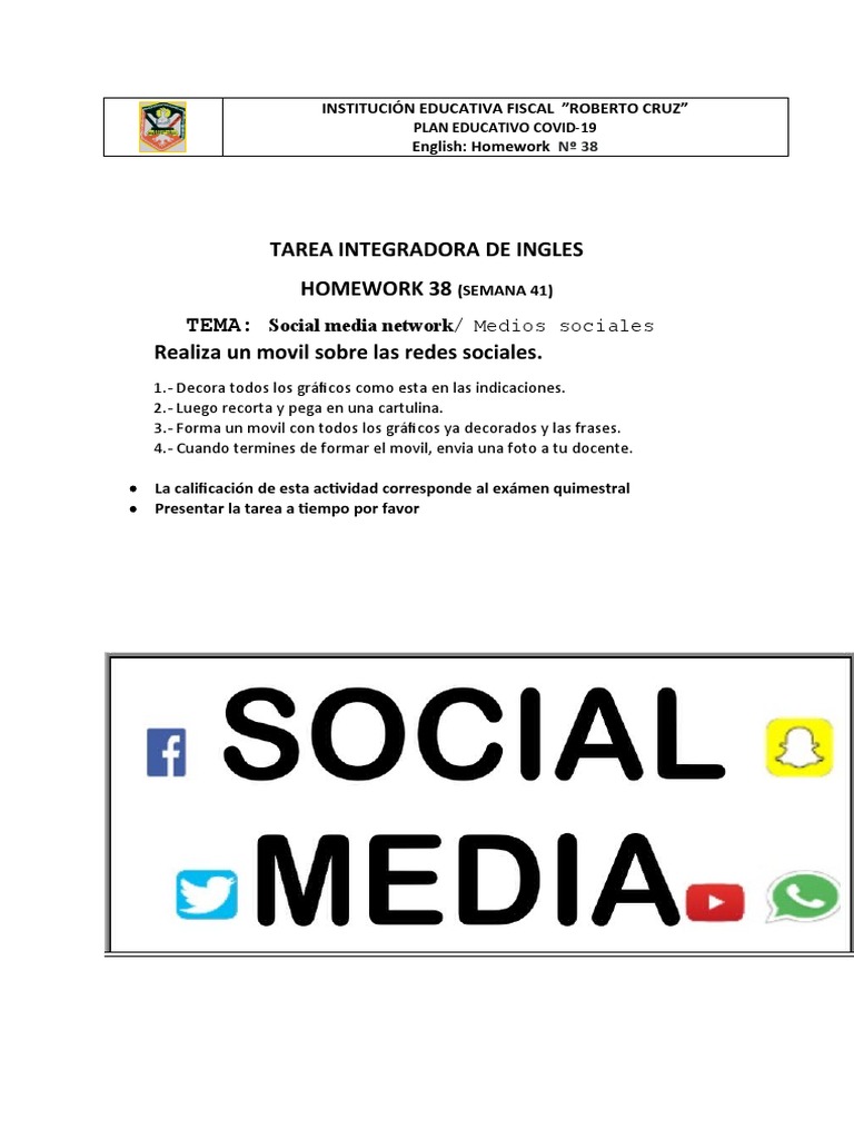 5to 6to 7mo Homework 38 Semana 41 | PDF | web 2.0 | Cultura popular y ...