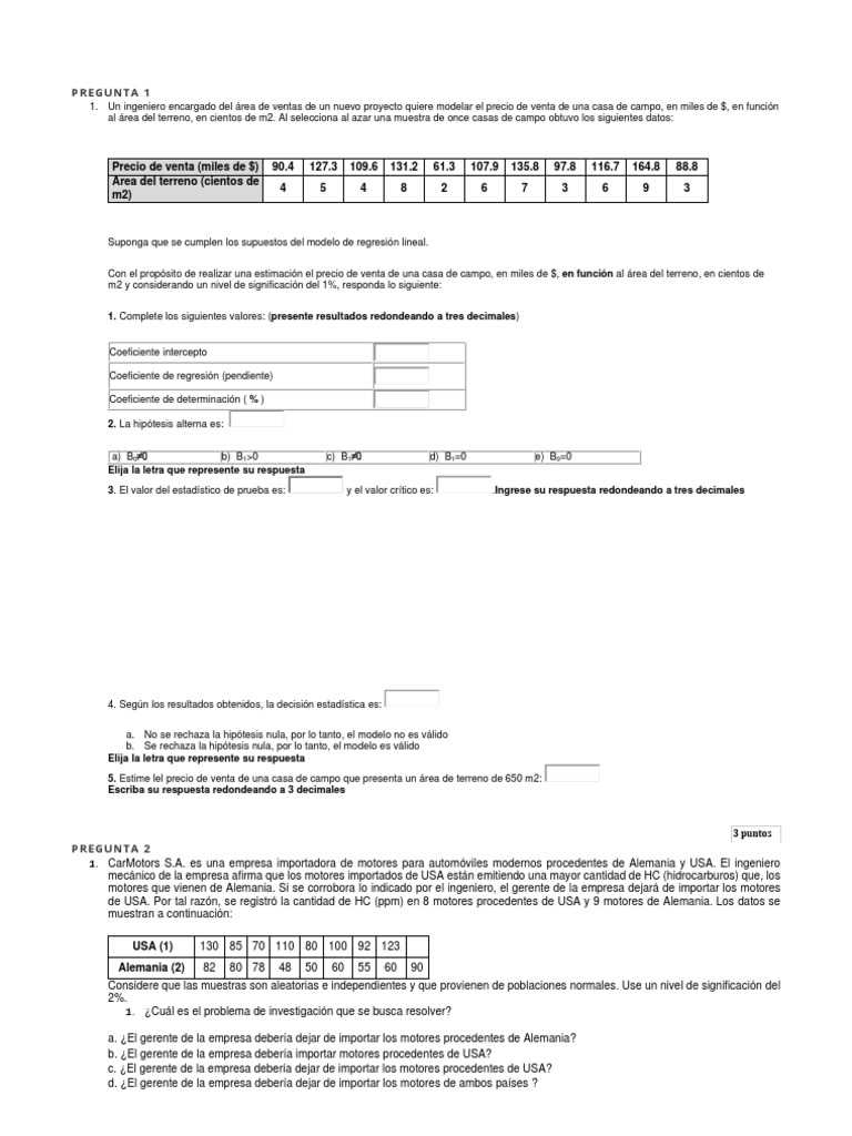 Examen Final Estadi | PDF | Estadísticas | Muestreo (Estadísticas)