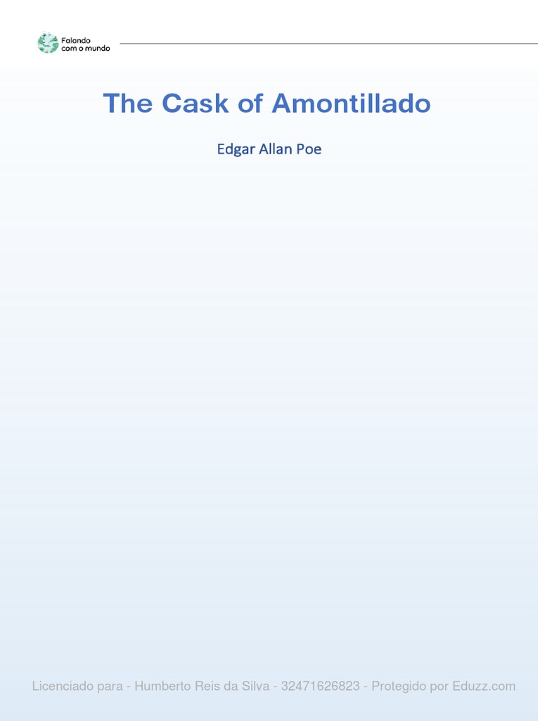 The Cask of Amontillado: Edgar Allan Poe | PDF