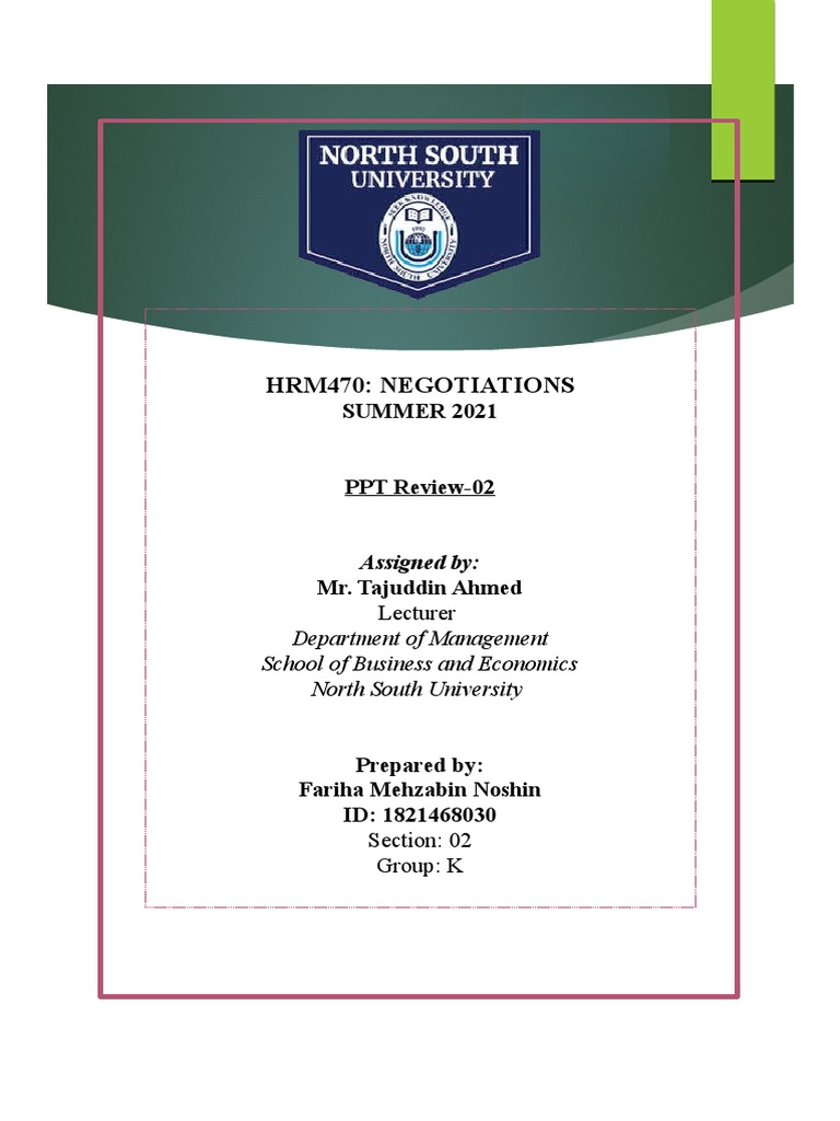 Hrm 470 2 Article Review 2 Group K Fariha Mehzabin Noshin Pdf 
