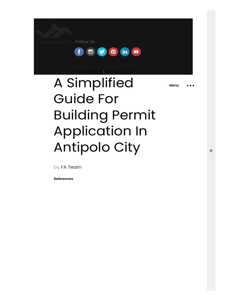 A Simplified Guide For Building Permit Application in Antipolo City | PDF