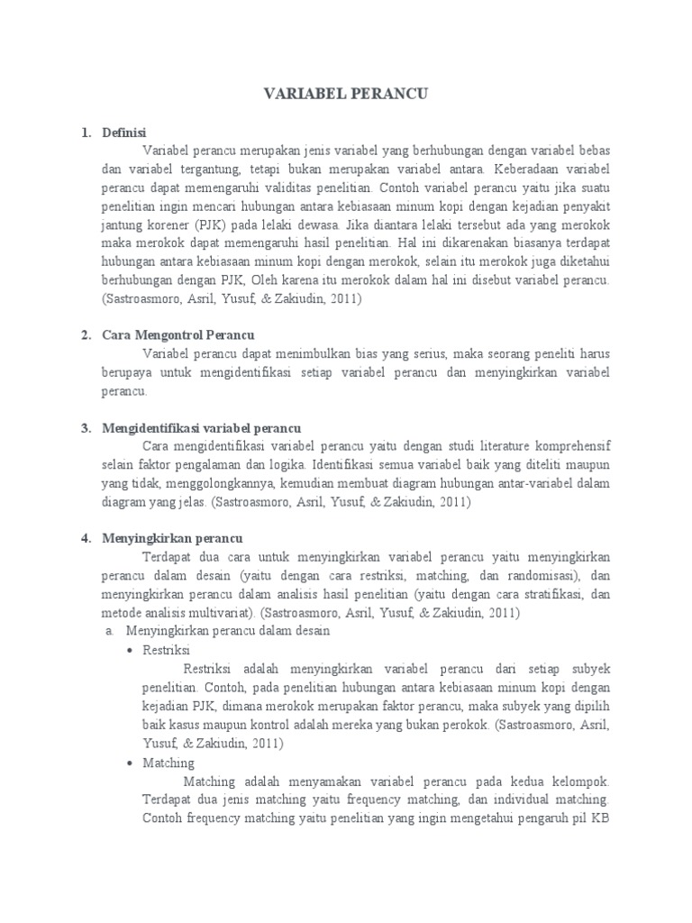 Variabel Perancu | PDF | Pengembangan Diri