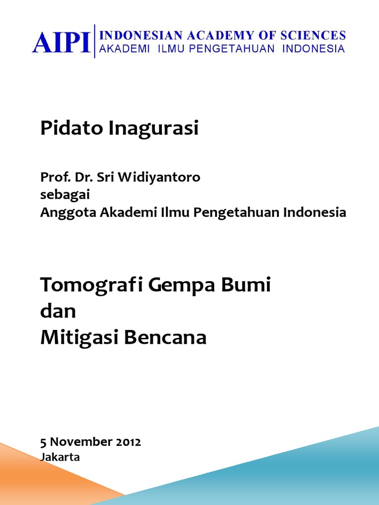 Tomografi Gempa Bumi dan Mitigasi Bencana | PDF | Seismology | Geophysics