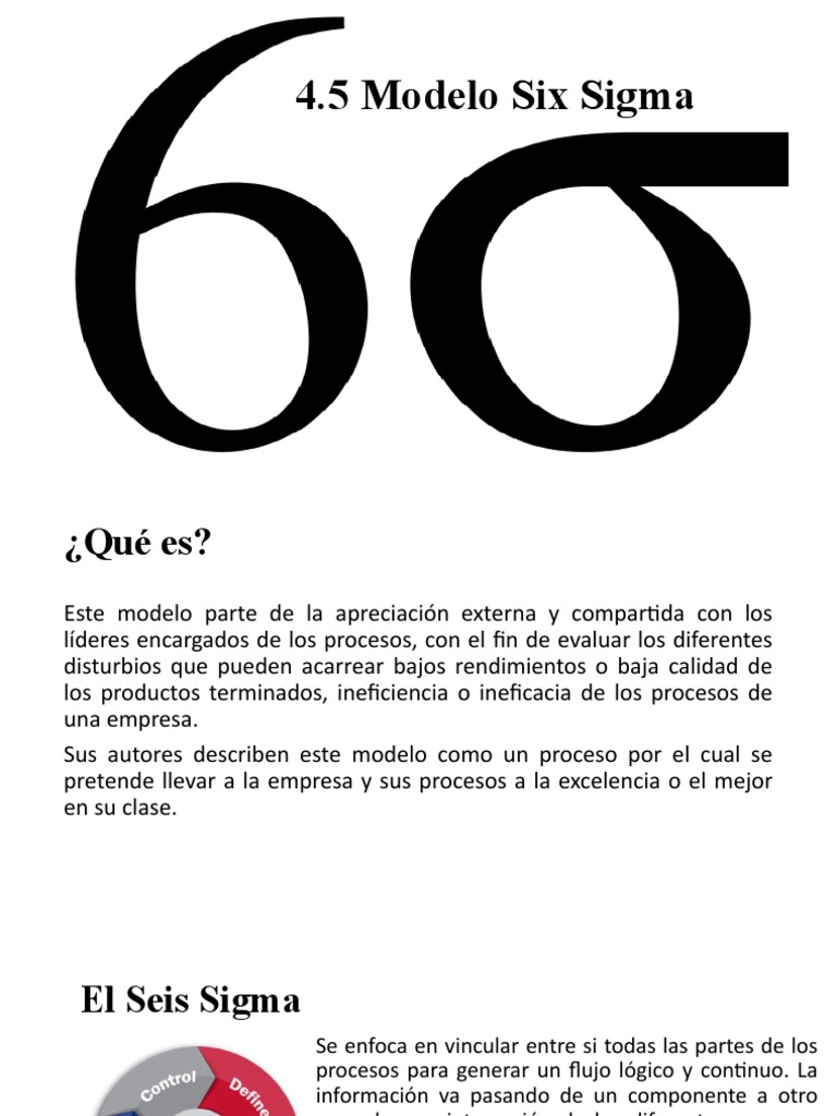 Modelo Six Sigma: Mejora Continua Empresarial | PDF | Six Sigma