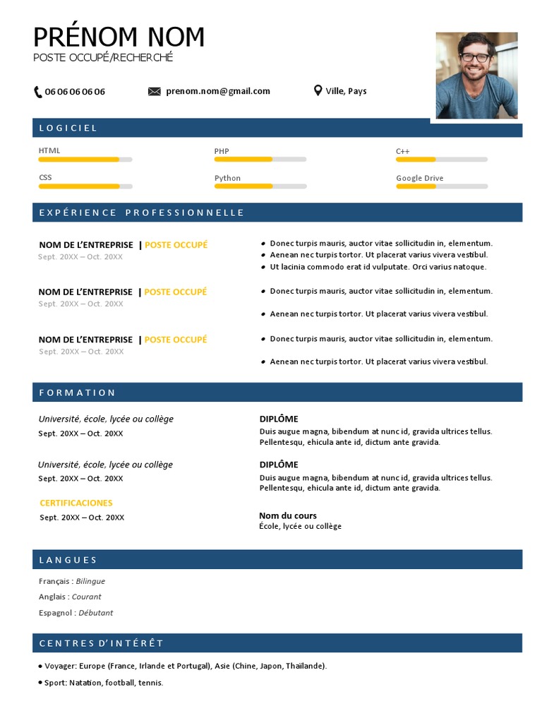 174 Modele CV Informaticien | PDF | Motivation | Motivant