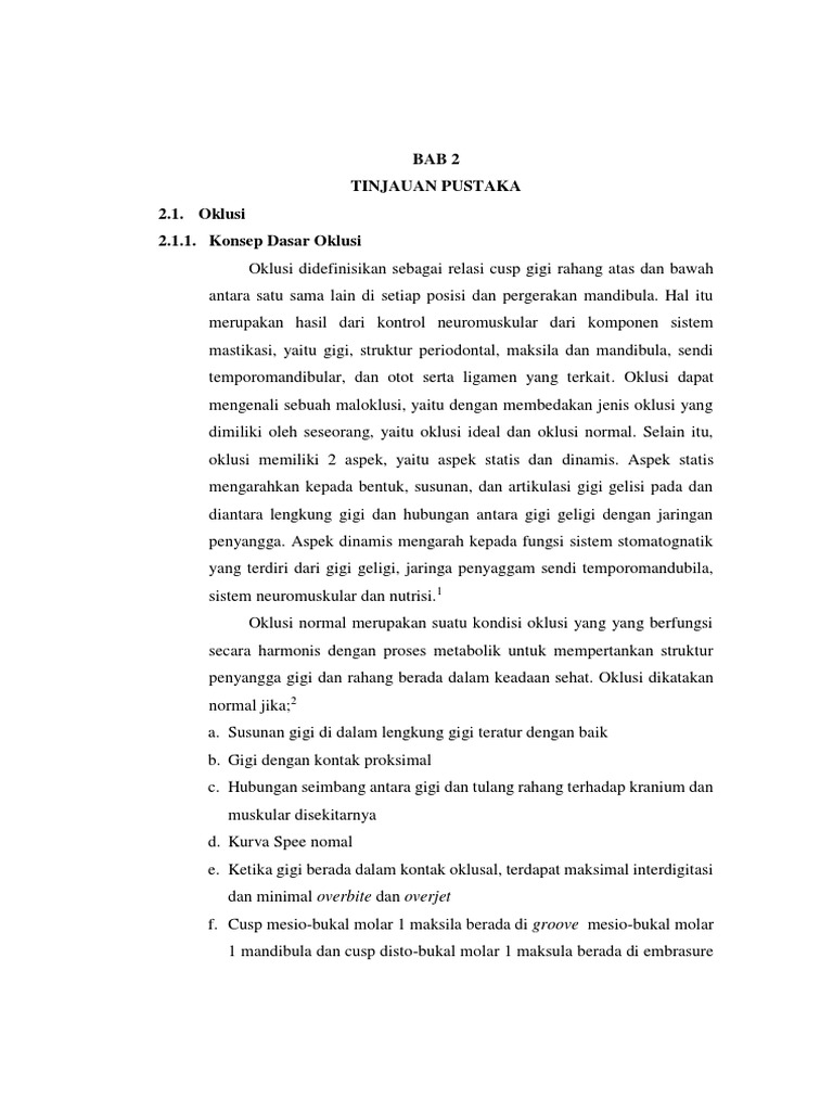 Oklusi Normal dan Maloklusi Gigi | PDF