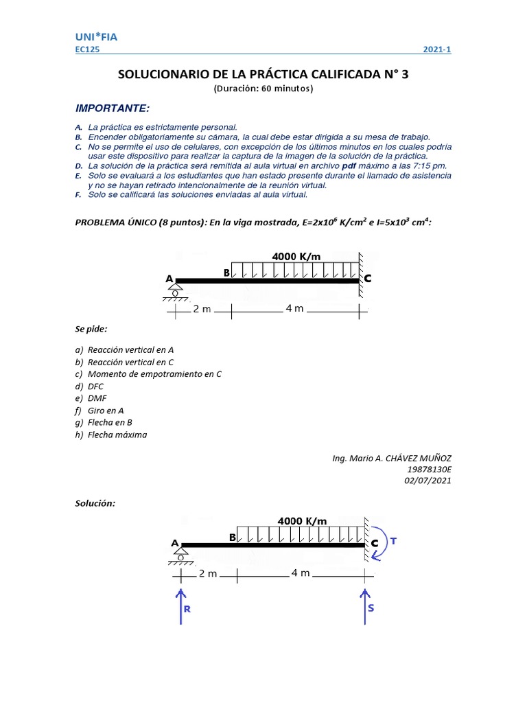 Solucionario Practica Calificada 3 Ec125 | PDF