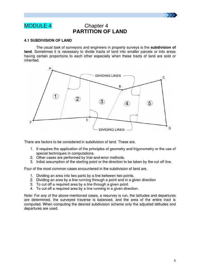 Module 4 | PDF | Land Lot | Surveying