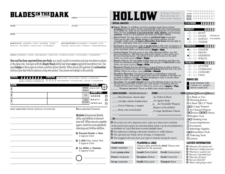 Hollow Character Abilities Overview | PDF